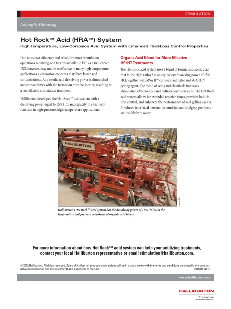 Hot Rock™ Acid (HRA™) System: High Temperature, Low-Corrosion Acid ...