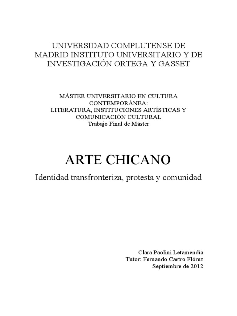 Arte Chicano: Identidad y Protesta | PDF | Chicano | México