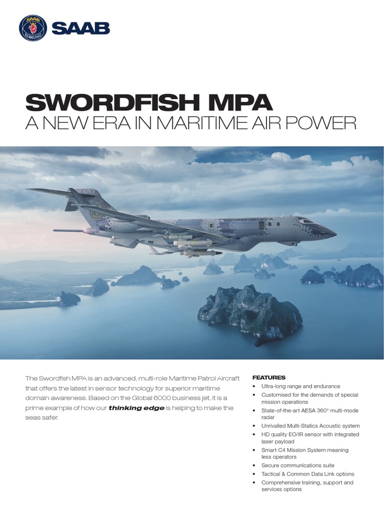 Swordfish MPA: Advanced Maritime Patrol Aircraft | PDF | Surveillance ...