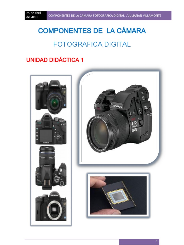 Componentes de la Cámara Digital | PDF | Cámara digital | Cámara réflex ...
