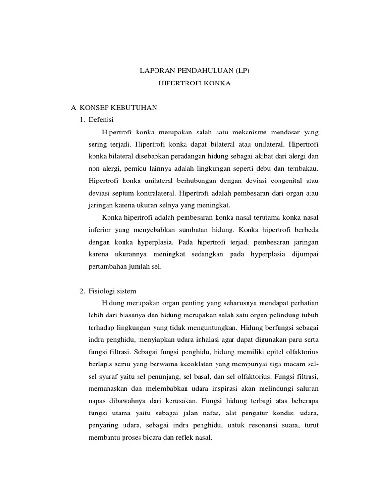 Hipertrofi Konka: Panduan Medis | PDF