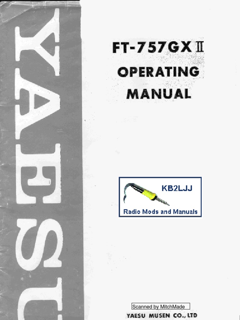Yaesu FT-757GXII Operating Manual | PDF