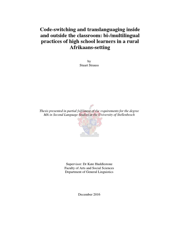 Strauss Code 2016 | PDF | Multilingualism | Human Communication