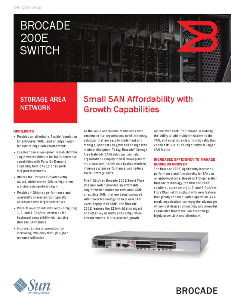 Productattachments Files B R Brocade 200e | PDF | Scalability ...