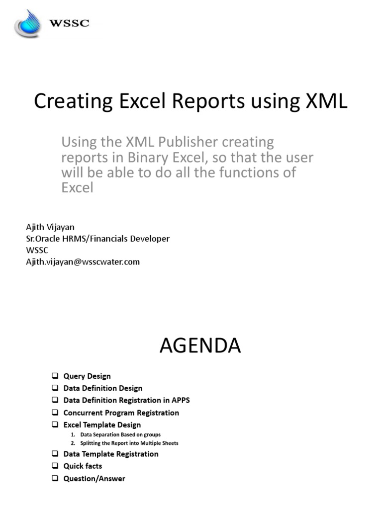 Creating Excel Report Using XML | PDF | Xml | Microsoft Excel