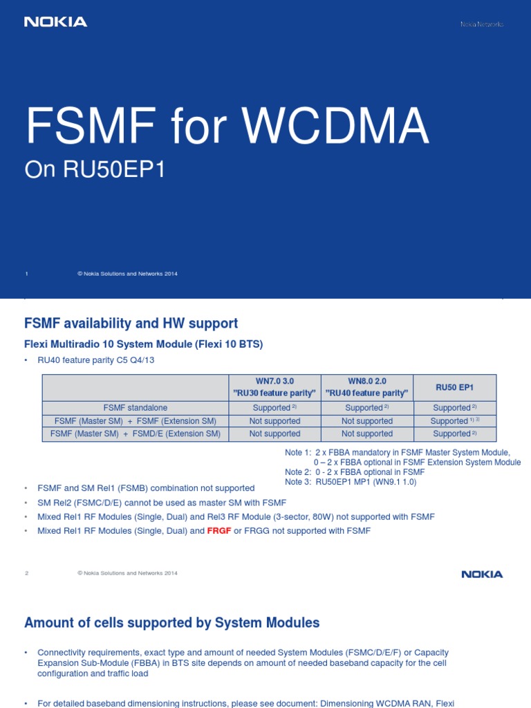 FSMF Wcdma Ru50ep1 | PDF | Computer Engineering | Computer Networking