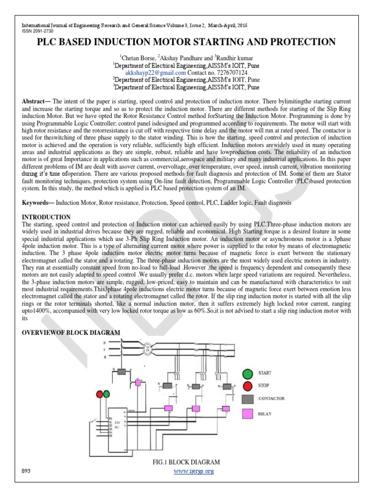 PLC Based Motor Starting | PDF | Programmable Logic Controller ...