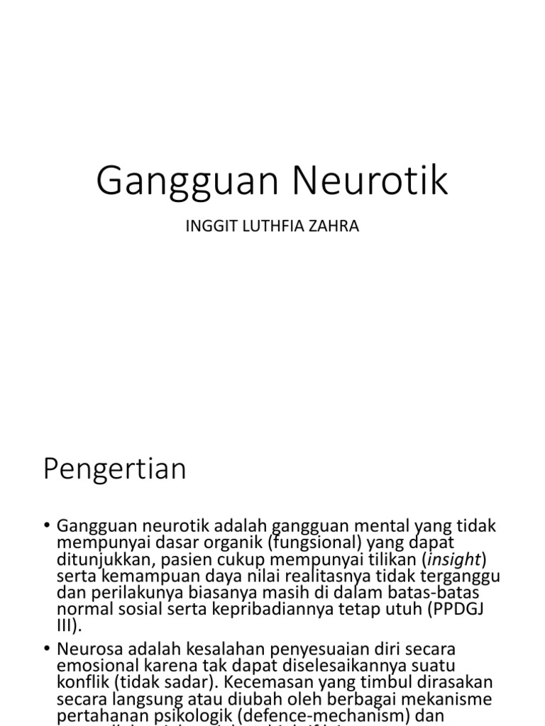 Gangguan Neurotik | PDF