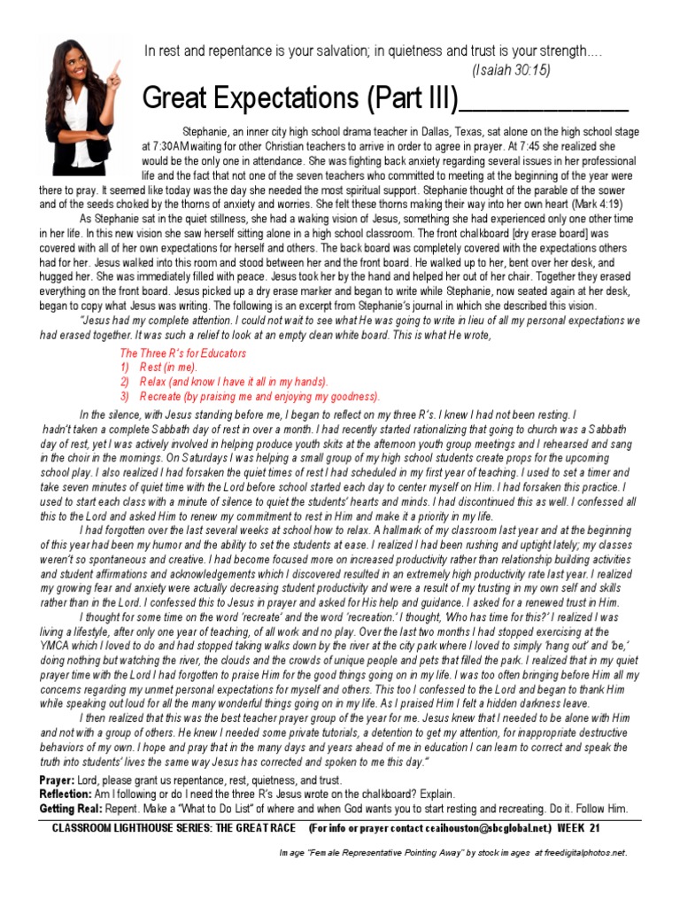 2-27-18 - Great Expectation Part III | PDF | Sabbath In Christianity ...