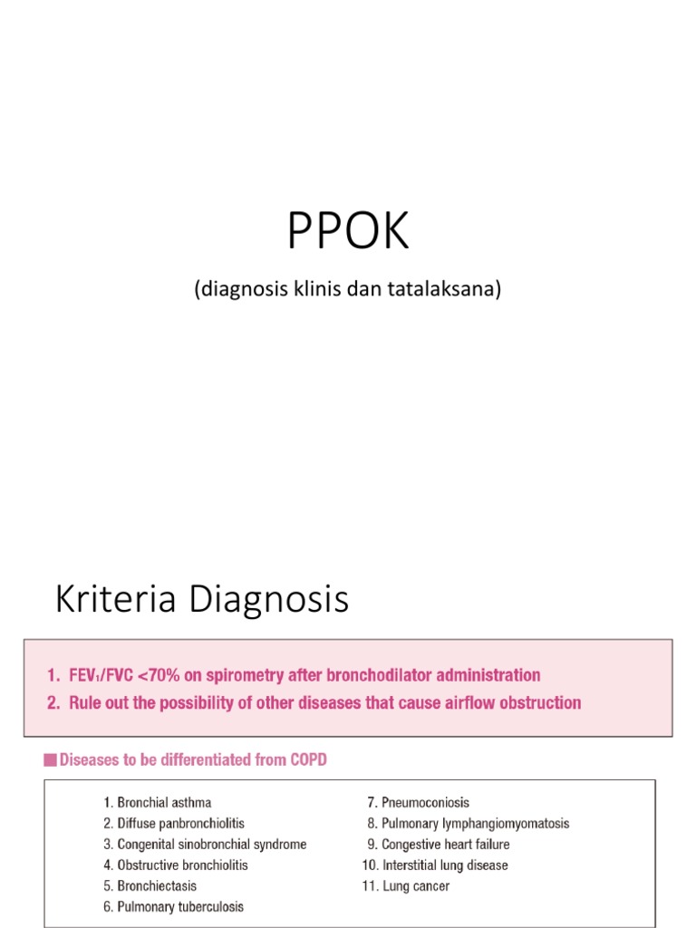 PPOK (Diagnosis Dan Tatalaksana) | PDF