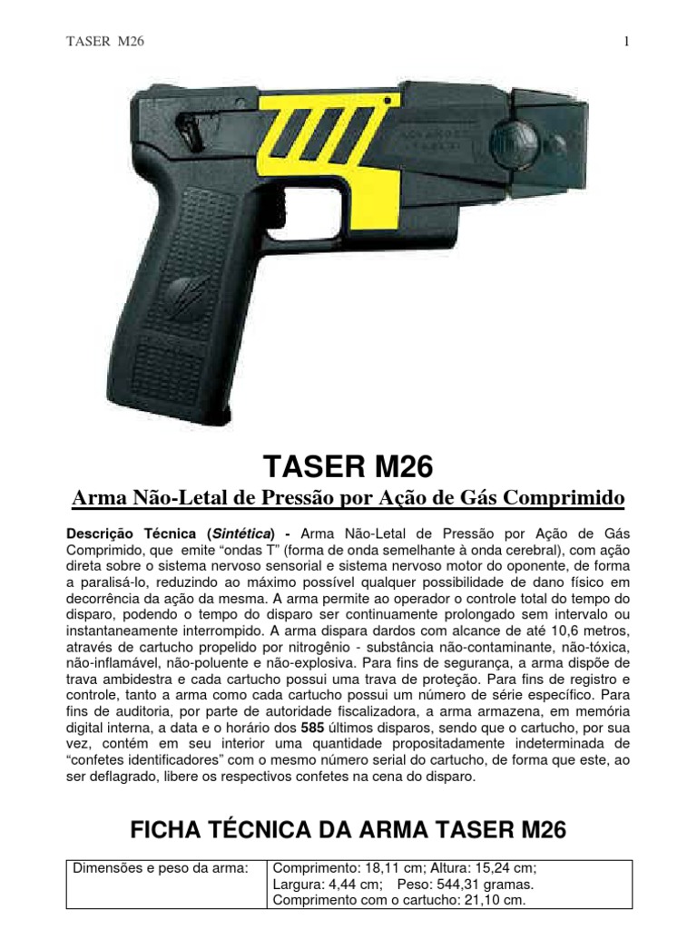 Taser m26 Ficha Tecnica | PDF | Capacitor | Ondas
