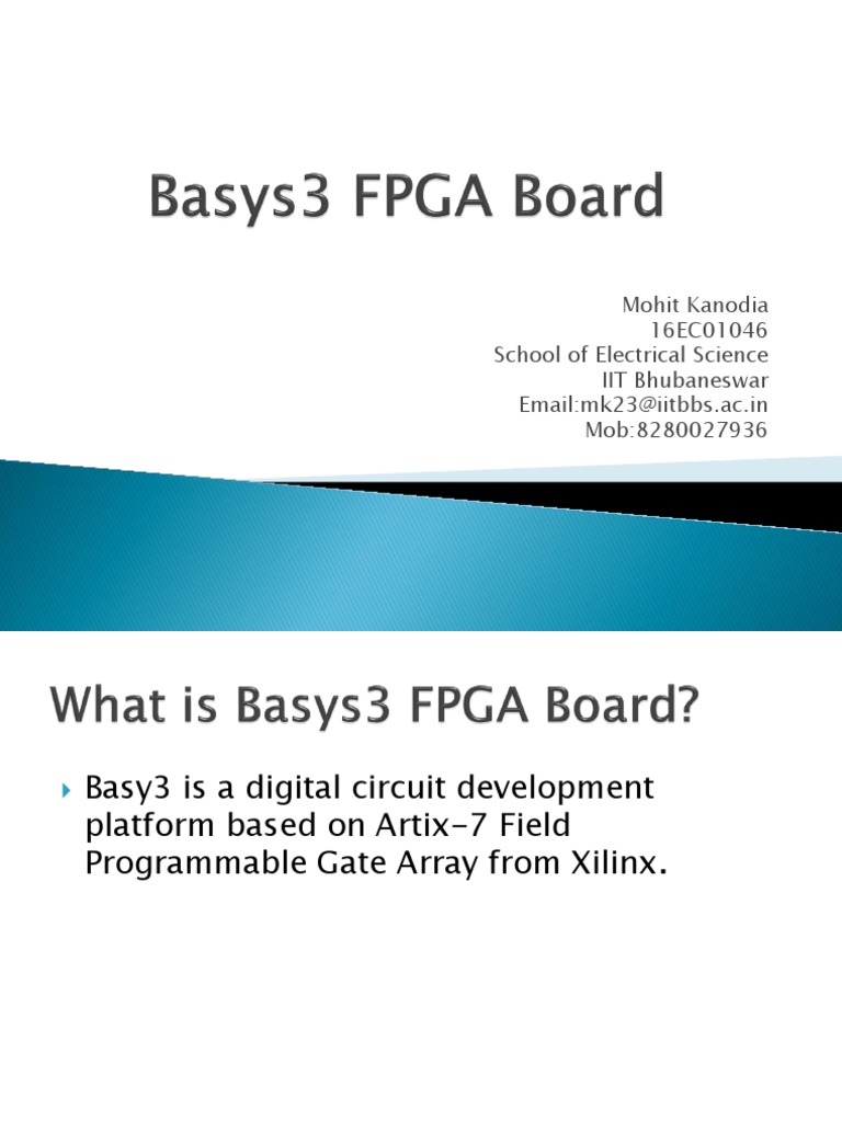 FPGA Platform for Engineering Students | PDF