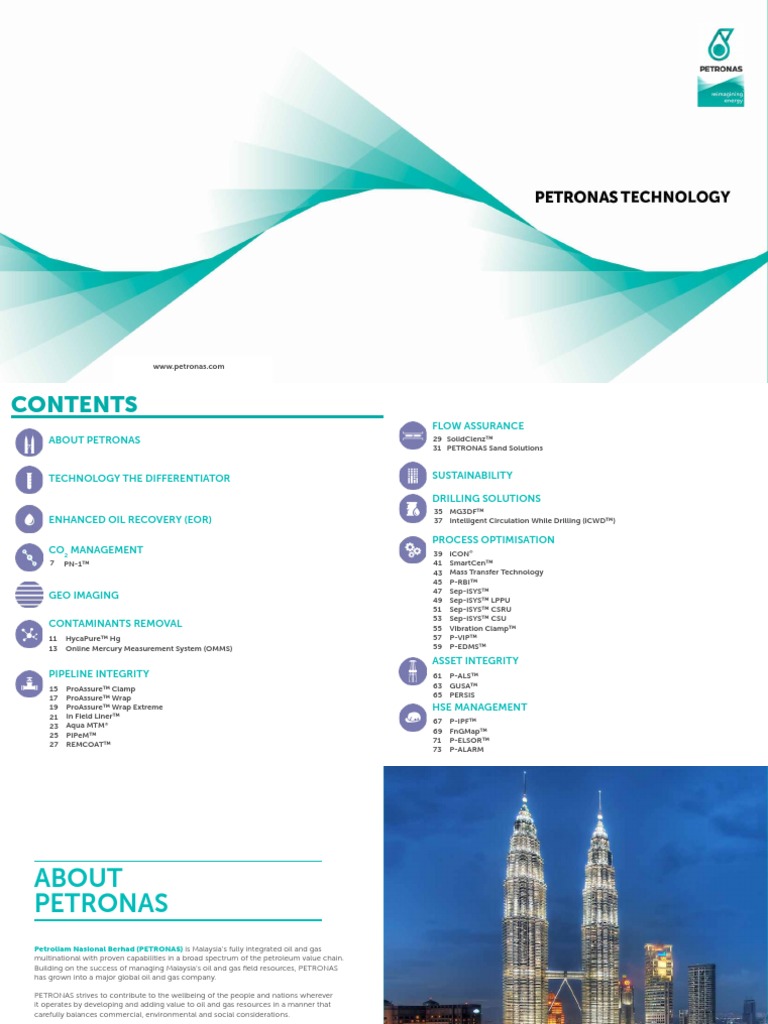 PETRONAS Technology | PDF | Enhanced Oil Recovery | Pipeline Transport