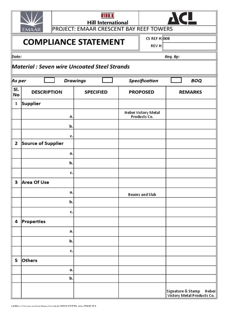 Compliance Statement Hebei | PDF