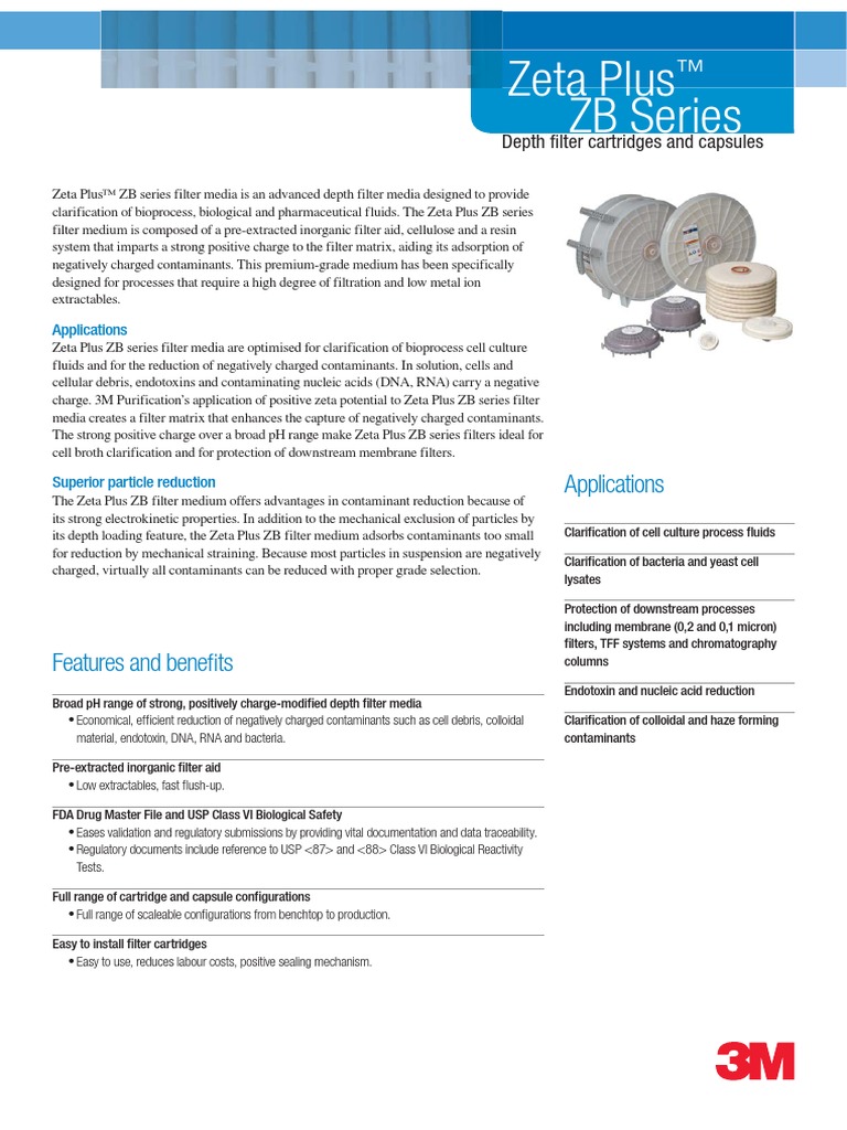 Zeta Plus ZB | PDF | Filtration | Water Purification