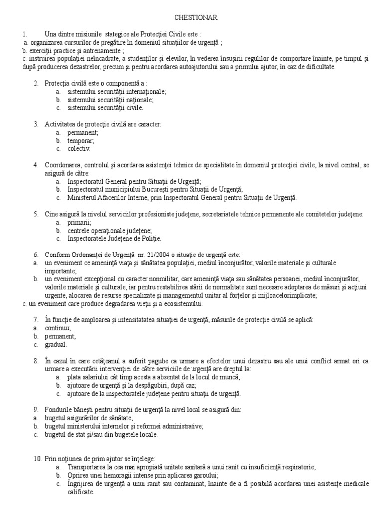 Chestionar Psi | PDF