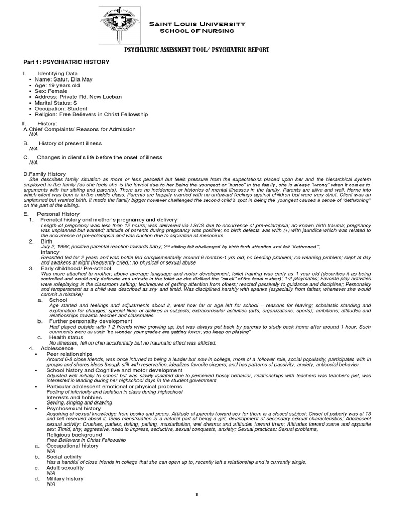 Psychiatric Tool FILIPINO VERSIOn | PDF | Adolescence | Human Sexuality