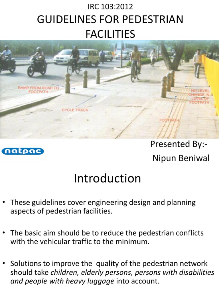 Irc 103 | PDF | Pedestrian Crossing | Traffic