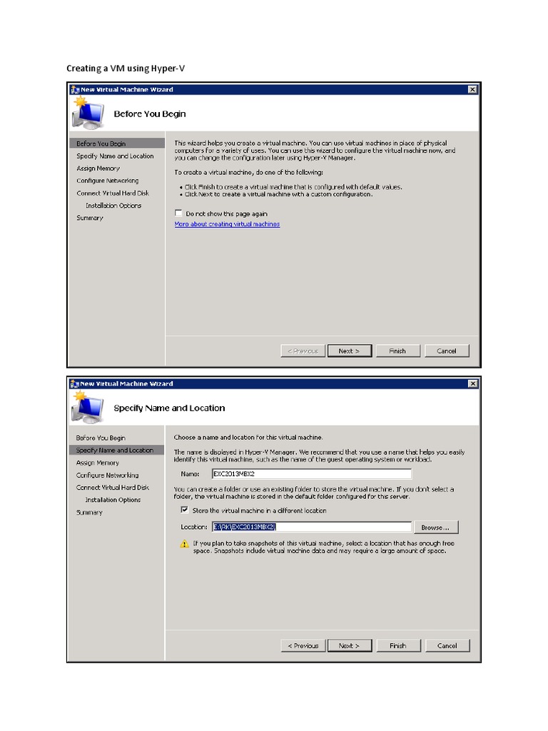 How to Create a VM in Hyper-V | PDF