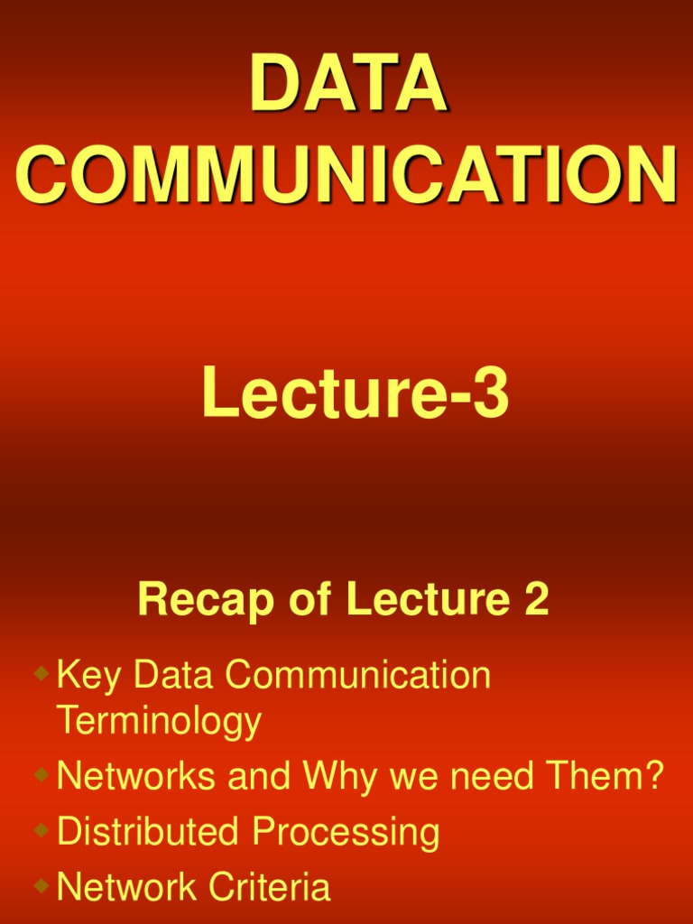 Data Communication - cs601 Power Point Slides Lecture 03 | PDF