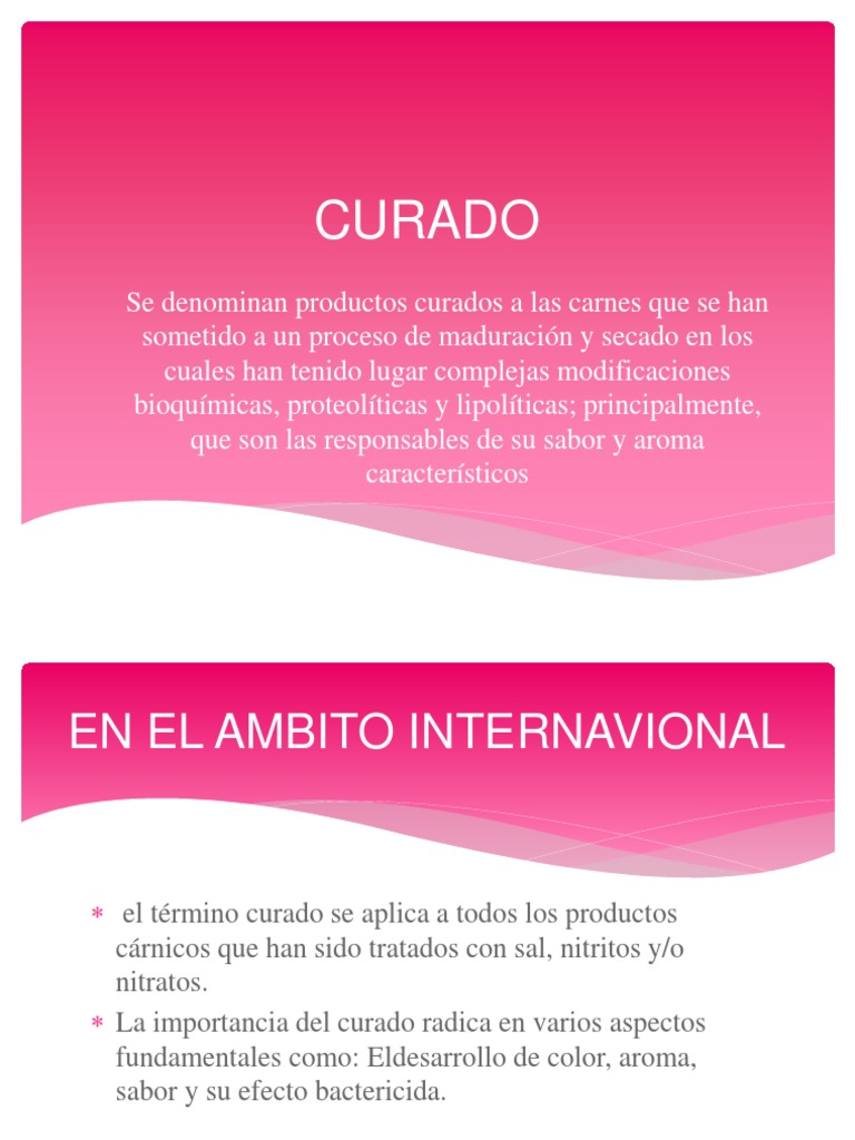 CURADO | PDF | Curado (Conservación de Alimentos) | Carne