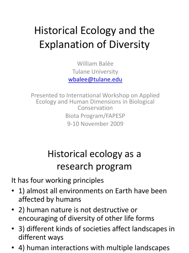 William Balee | PDF | Biodiversity | Systems Ecology