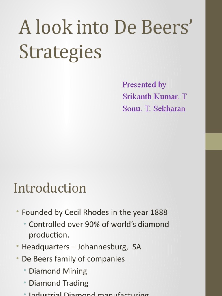 De Beers | PDF | Monopoly | Strategic Management