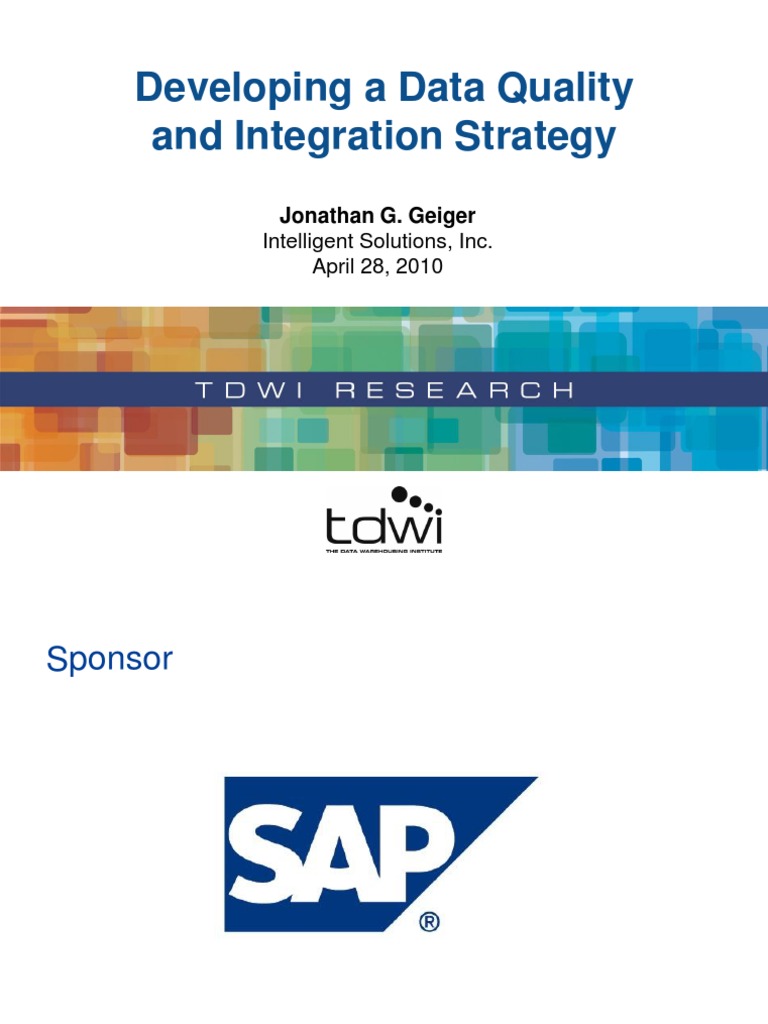 SAP Data Quality | PDF | Data Quality | Business Process