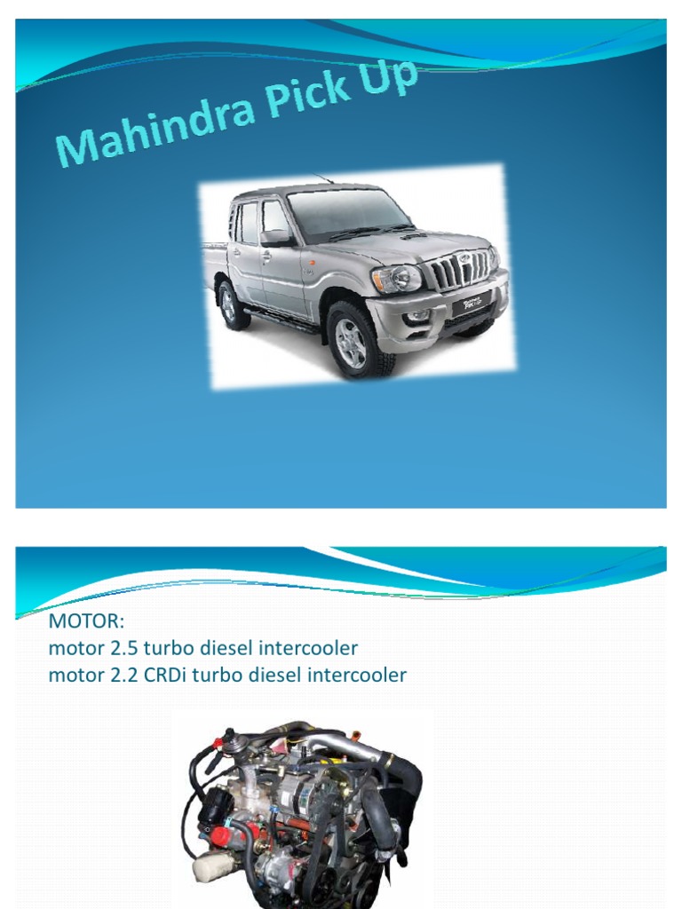 Mahindra Pick Up PDF | PDF