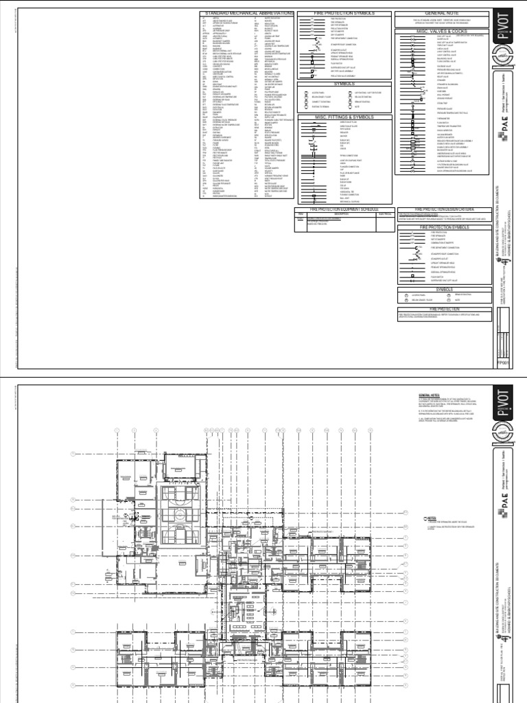 HES Bid Set Fire Protection Drawings | PDF | Fire Sprinkler System | Valve