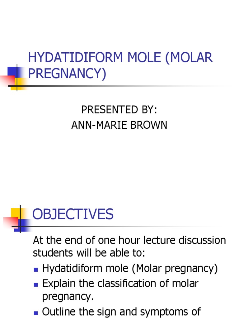 Hydatidiform Mole (Molar Pregnancy) | PDF
