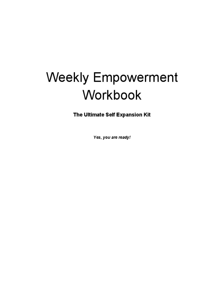 Weekly Empowerment Workbook | PDF | Senses | Perception