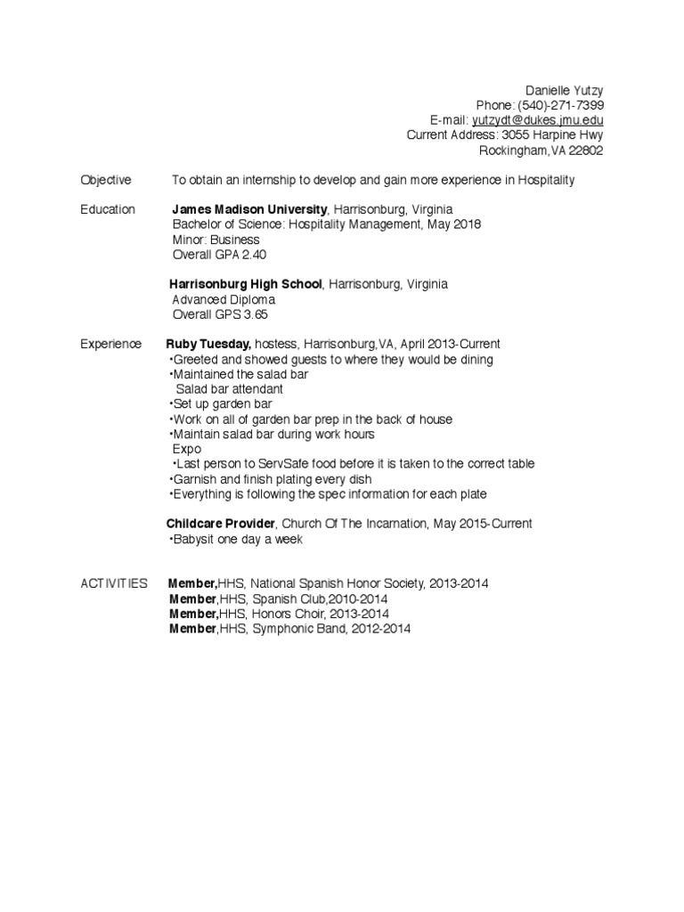 Resume 2018 | PDF