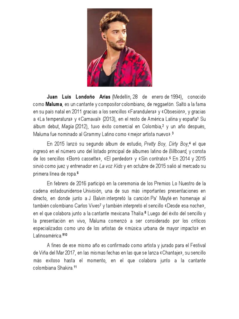 Autobiografia Maluma