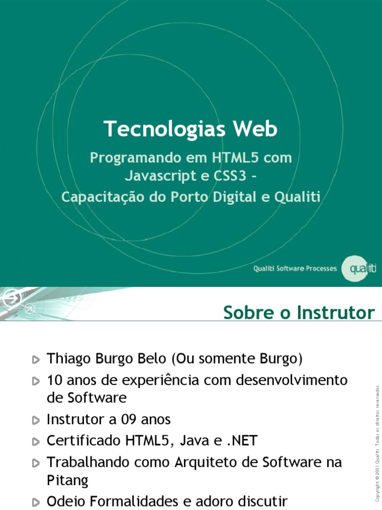 Programando em HTML5 Com Javascript e CSS3 | PDF | Html5 | Html