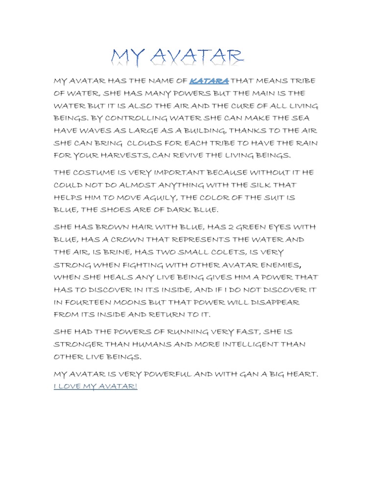 My Avatar | PDF