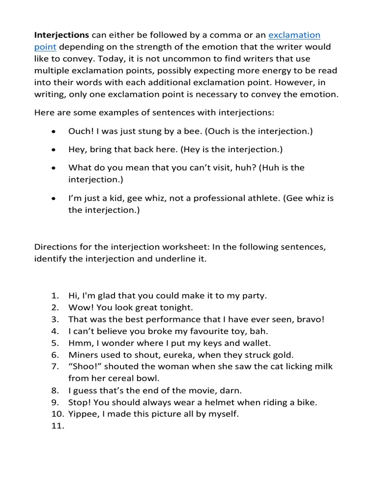 Interjections | PDF | Lexicology | Semantic Units