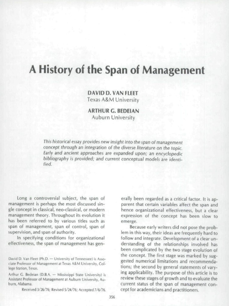 History of Management | PDF | Concept | Theory