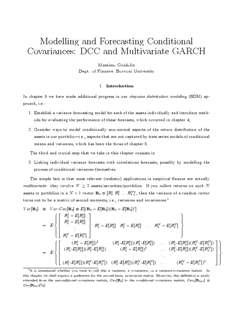 Lecture 6 Part II (Multivariate GARCH Only) 20130527002724 | PDF ...