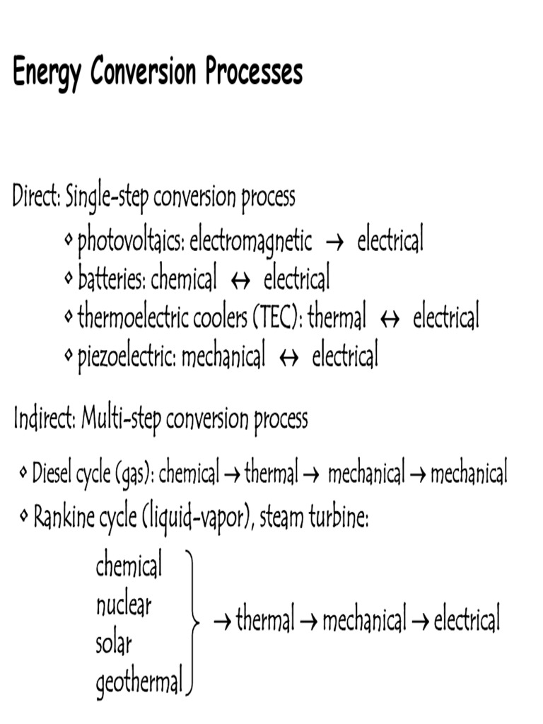 Energy Conversion Processes | PDF | Thermodynamics | Solar Power