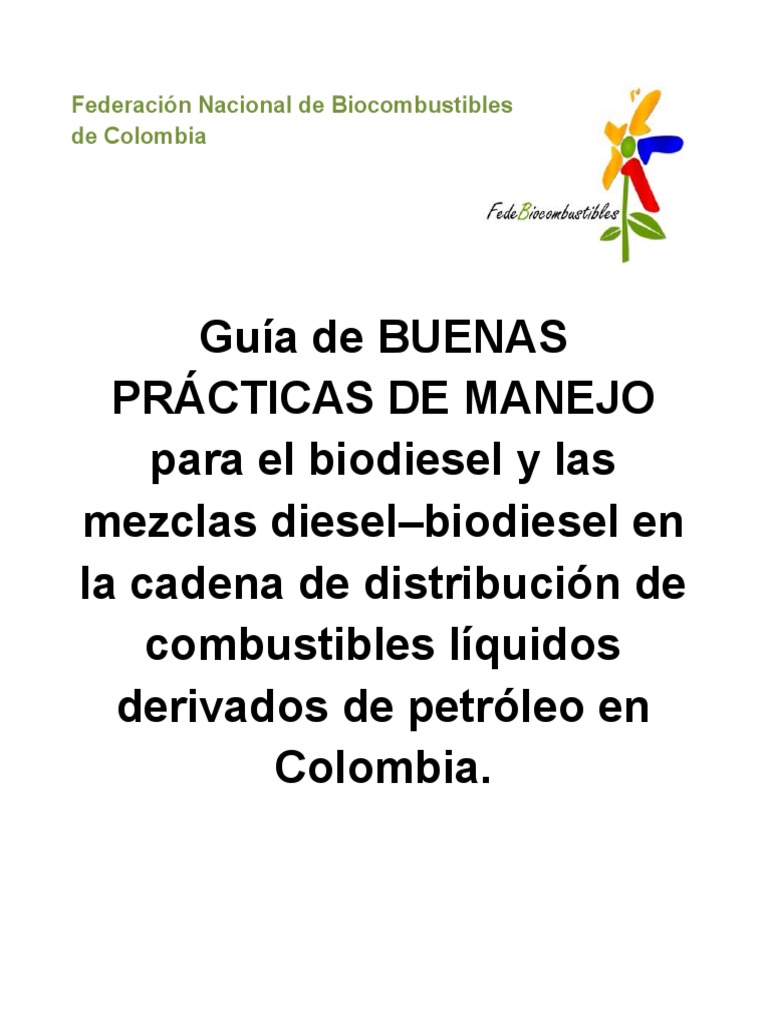 Guia BPM para El Biodiesel y Sus Mezclas PDF | PDF | Tecnología