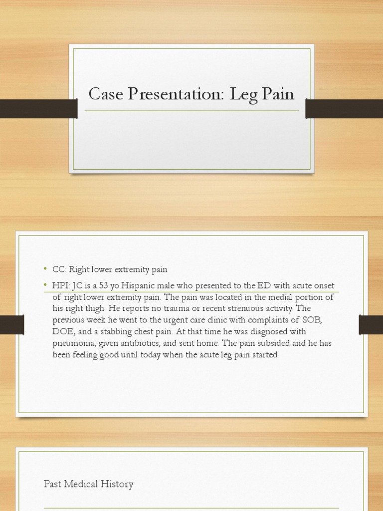 DVT Case Study and Management Overview | PDF | Medicine | Medical ...