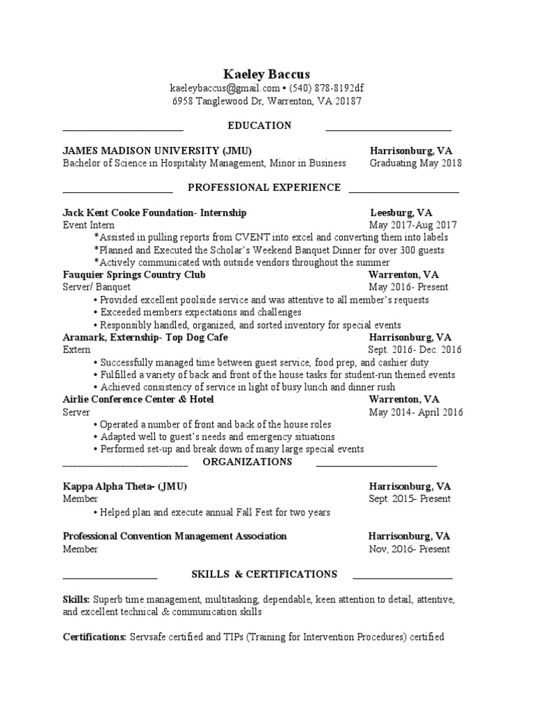 Final Resume | PDF | Business