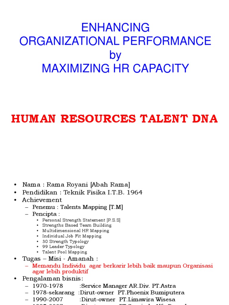 Human Resource Talent Dna | PDF