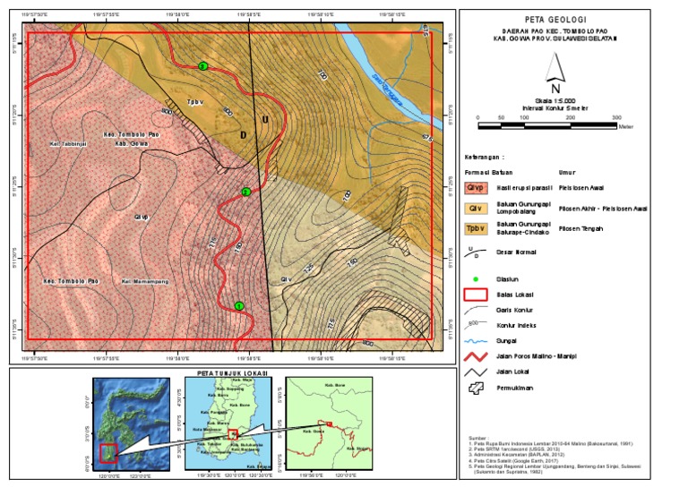 Peta Geologi Kecamatan Tombolo Pao | PDF