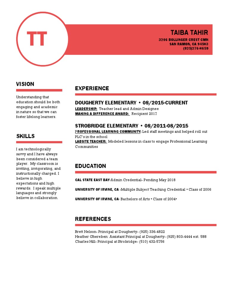 Resume 2018 | PDF