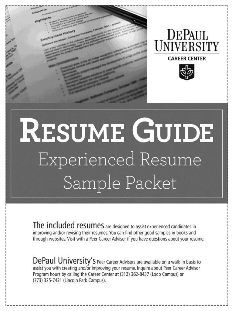 Experienced Level Sample Resume Packet 15 PDF | PDF | Special Education ...