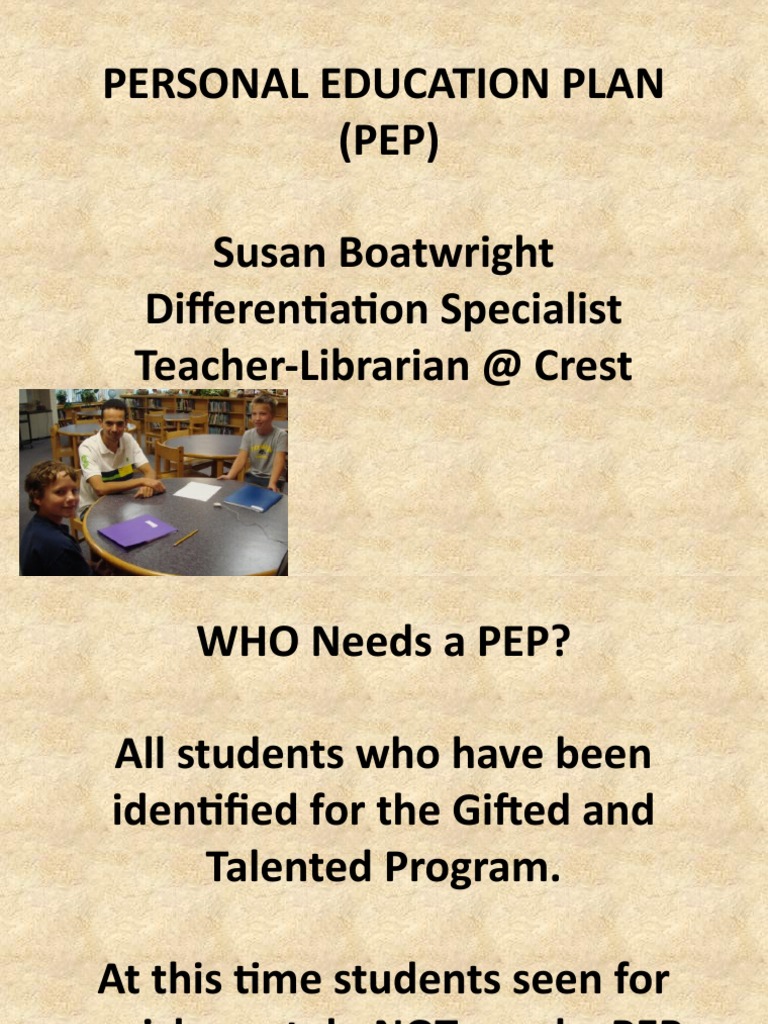 Personal Education Plan PowerPoint | PDF