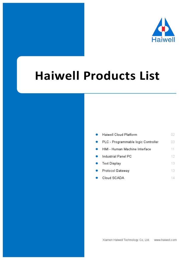 Haiwell Products List | PDF | Programmable Logic Controller | Bipolar ...