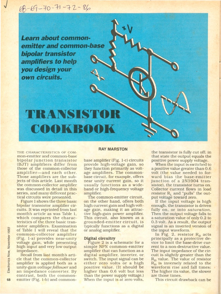 BJT Transistor Cookbook | PDF | Scientific Modeling | Semiconductor Devices